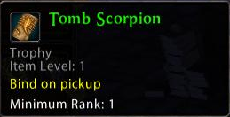 Tomb Scorpion (Trophy) - RoR Wiki